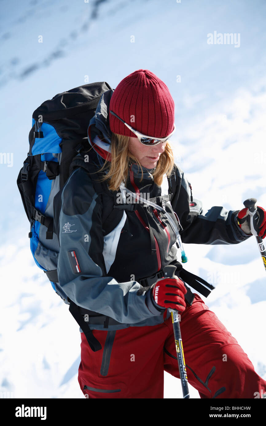 A female skier, Lapland, Sweden Stock Photo - Alamy