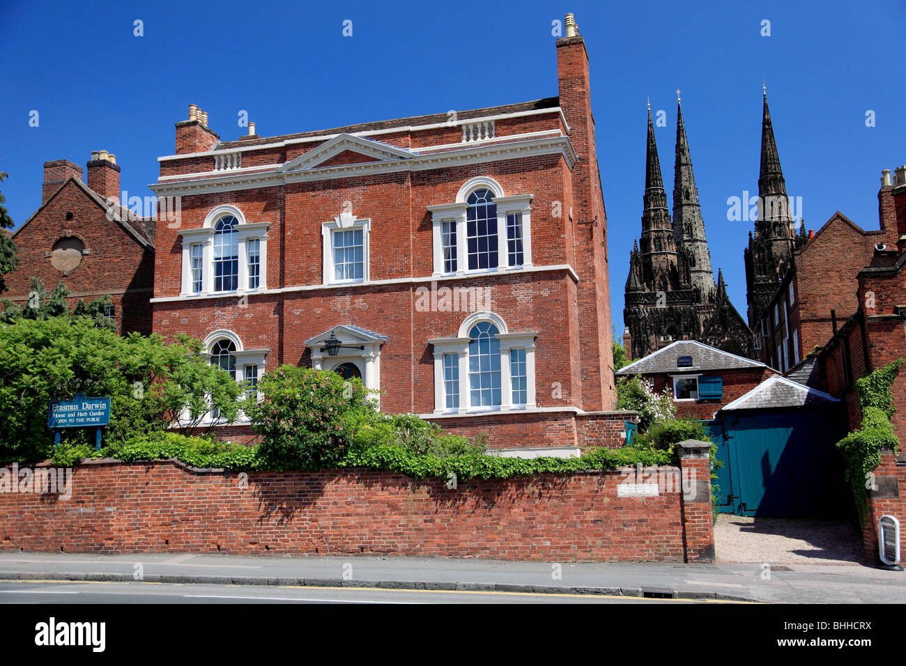 The house of Erasmus Darwin, grandfather of Charles Darwin, and the ...