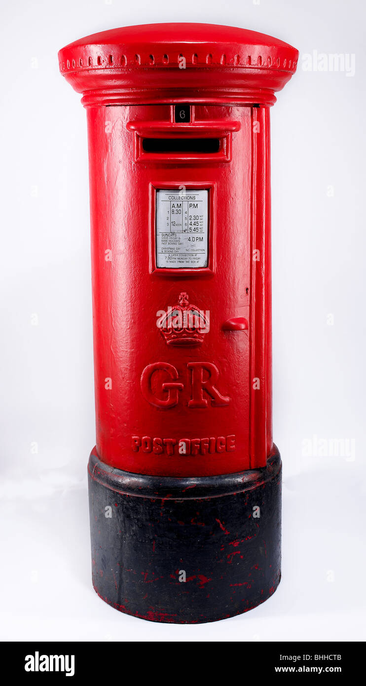 post box pillar postal letter royal mail office PT Stock Photo - Alamy