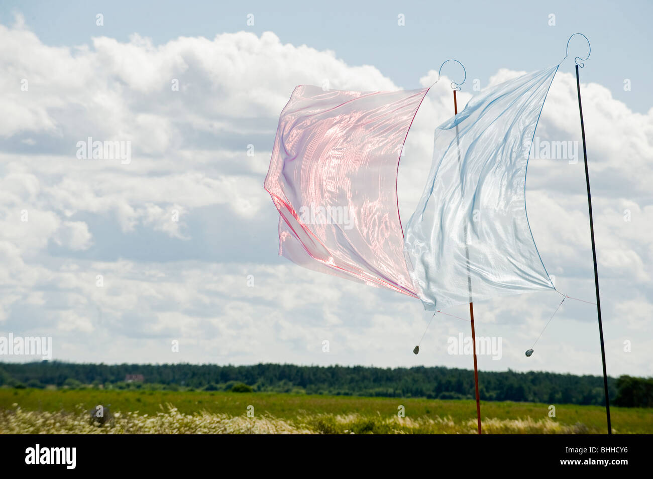 Coloured cloth in the wind, Sweden Stock Photo - Alamy