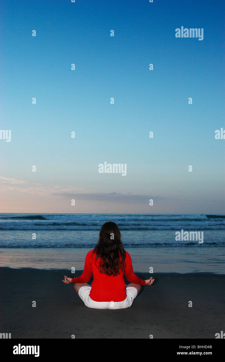 Woman on a beach, Denmark Stock Photo - Alamy