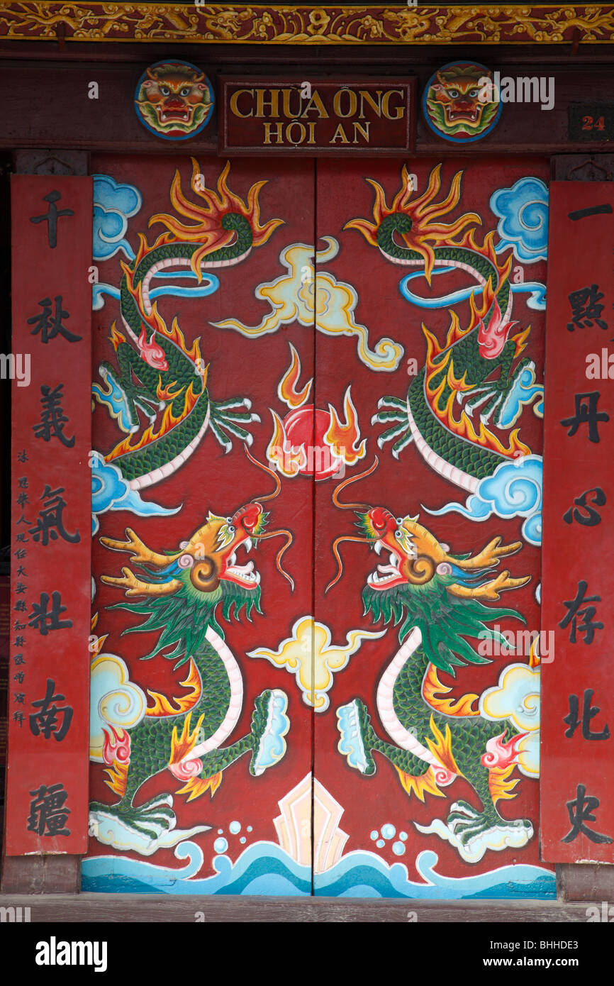 Vietnam, Hoi An, Chinese Assembly Hall, door Stock Photo - Alamy
