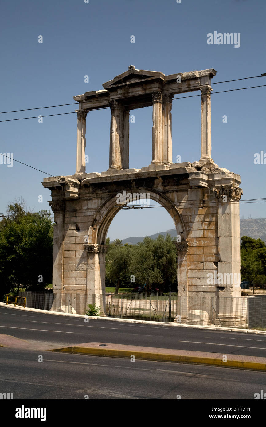 Hadrians Arch Athens Greece Stock Photo - Alamy