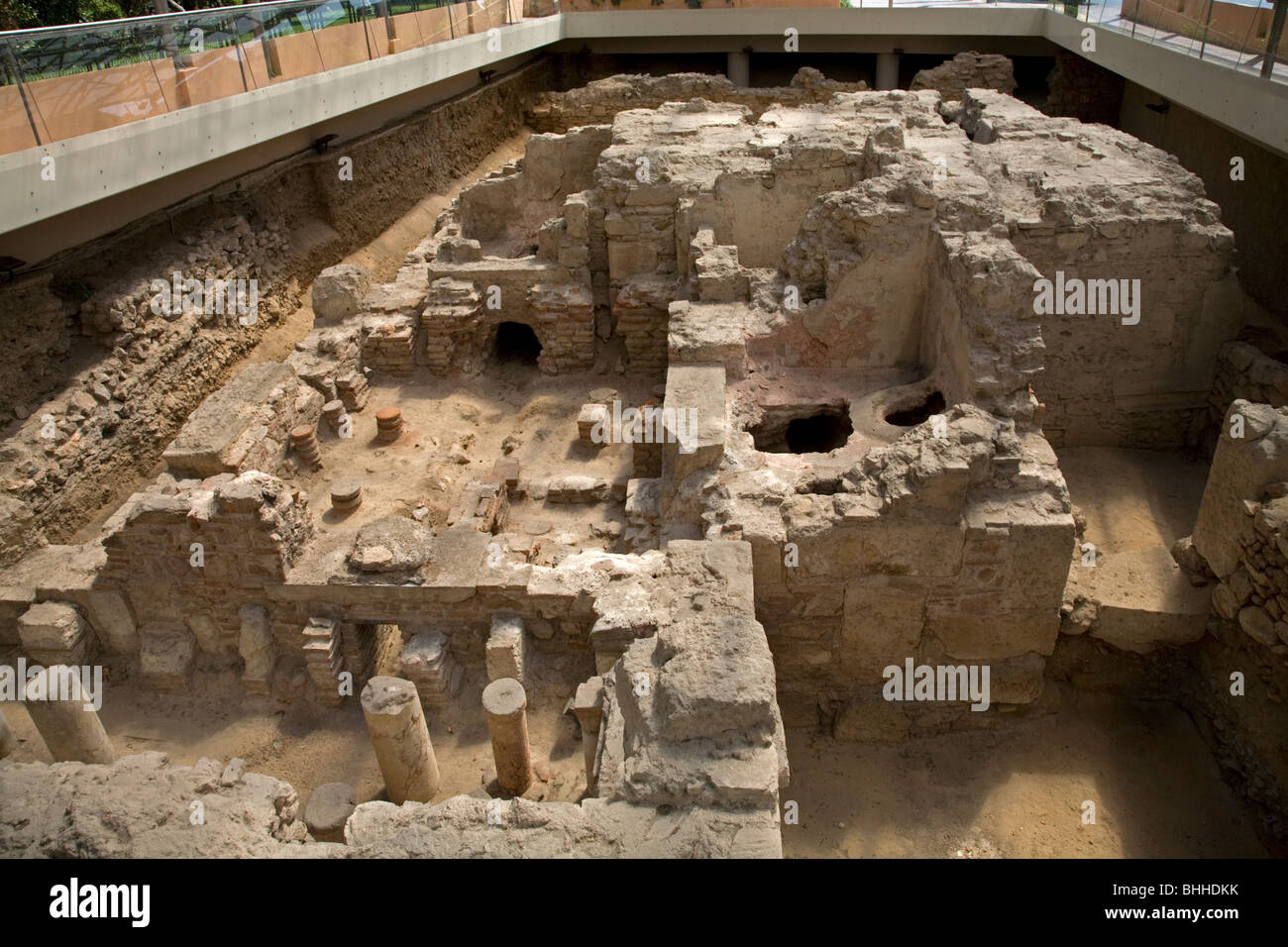 Ancient remains Vasilissis Amalias Avenue Athens Greece Stock Photo - Alamy