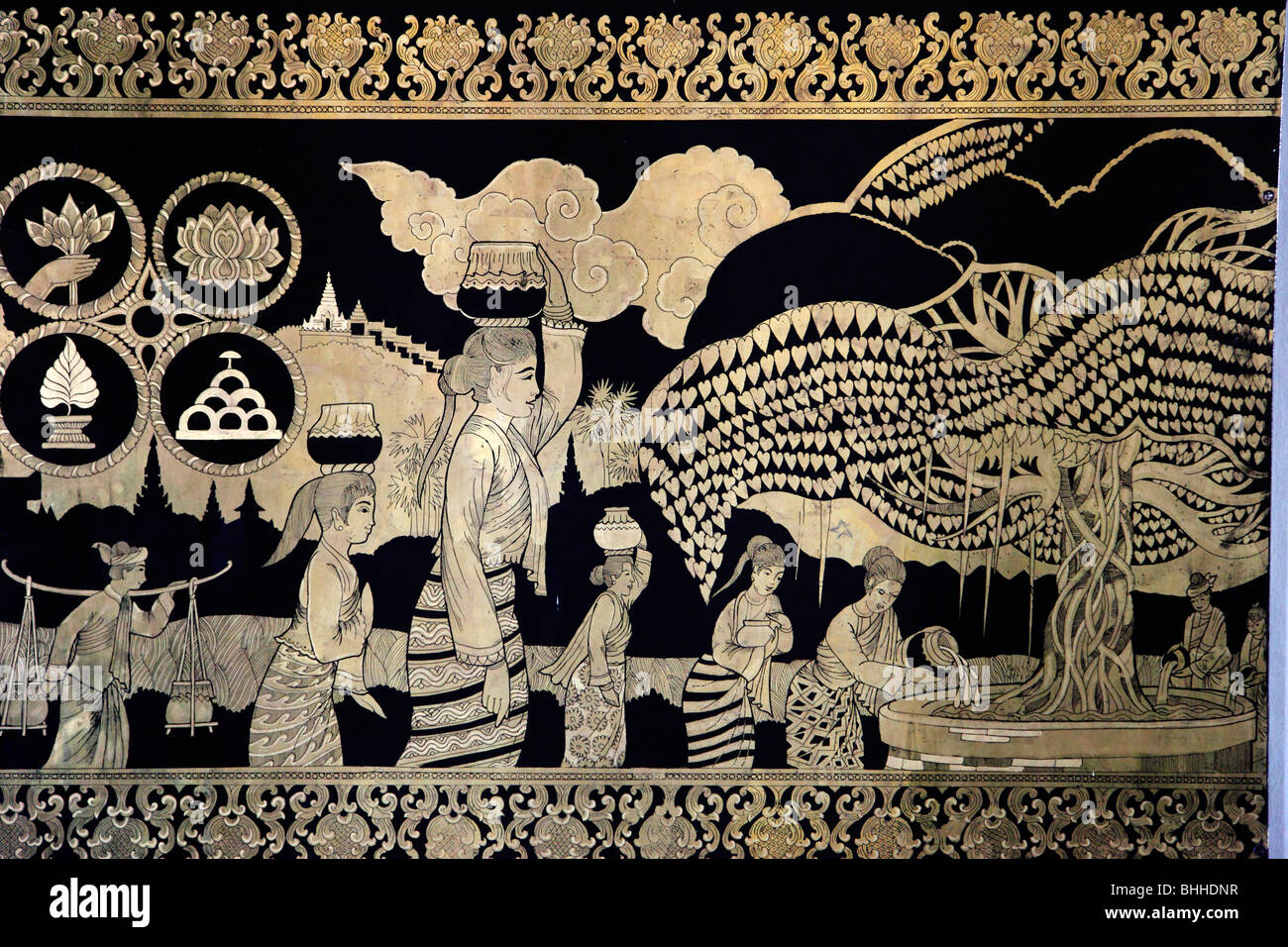 Myanmar, Burma, lacquerware image Stock Photo - Alamy