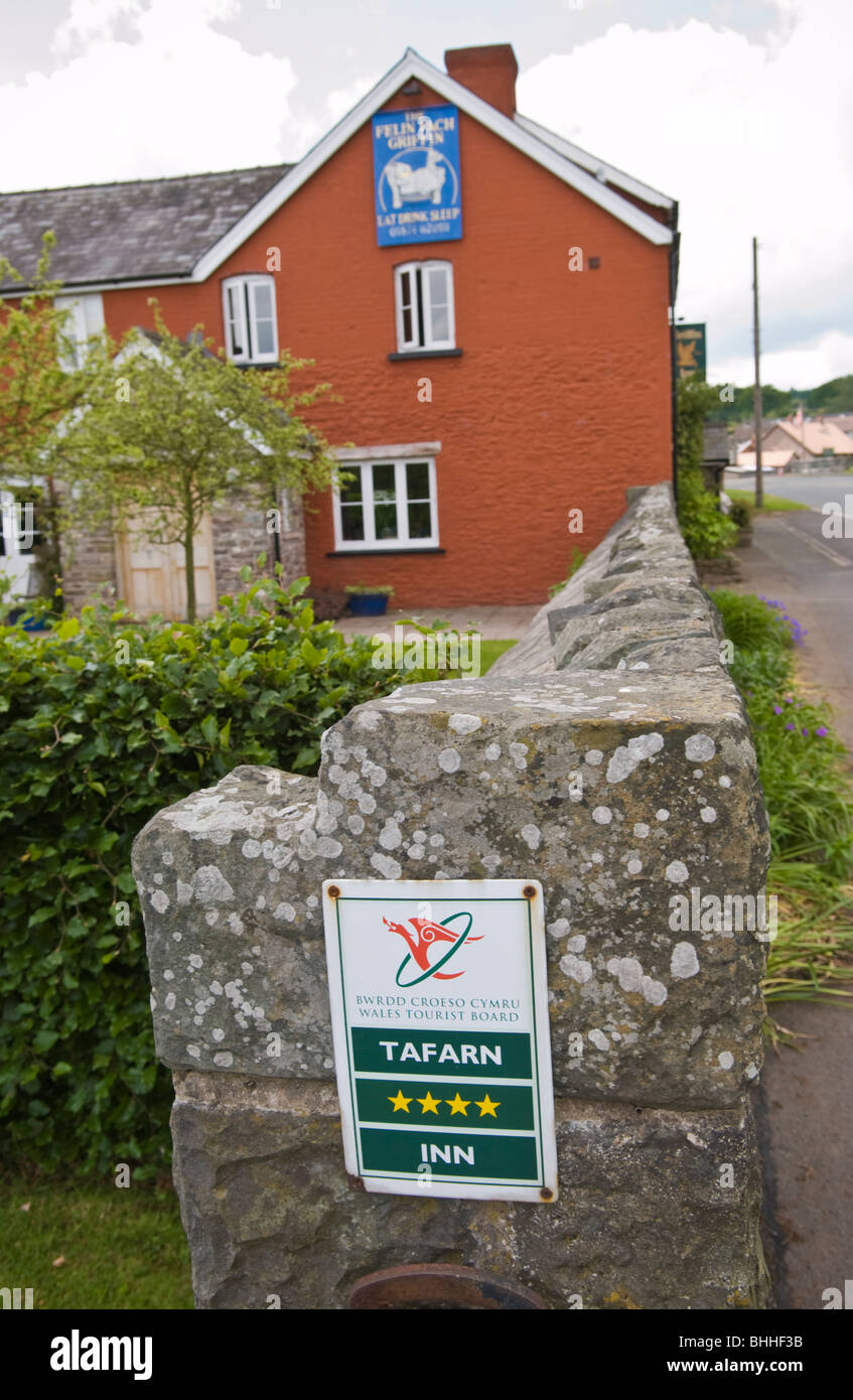 Exterior of The Felin Fach Griffin restaurant, near Brecon, Powys ...