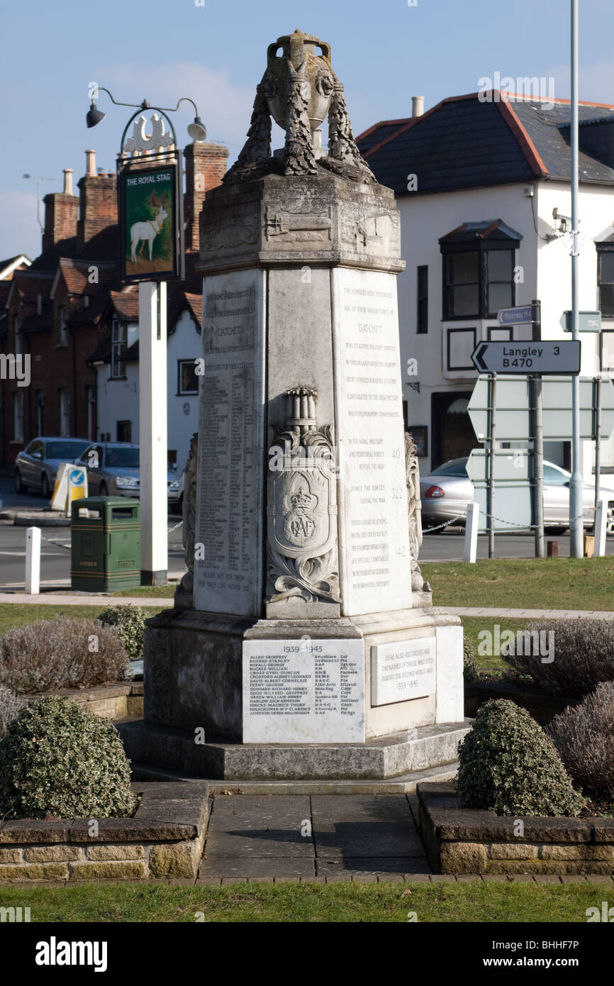 Village Memorial on the Village Green at Datchet Stock Photo - Alamy