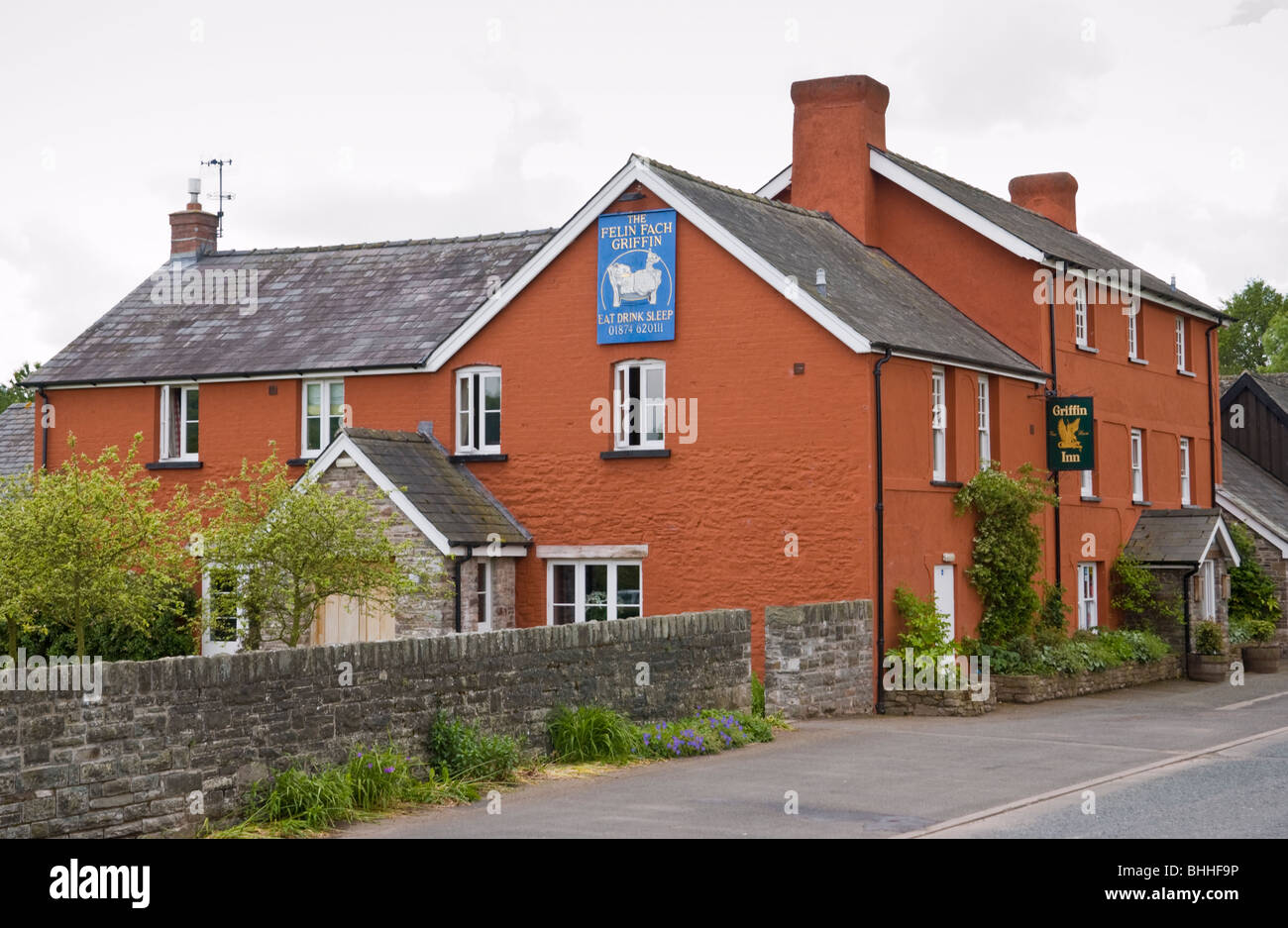Exterior of The Felin Fach Griffin restaurant, near Brecon, Powys ...