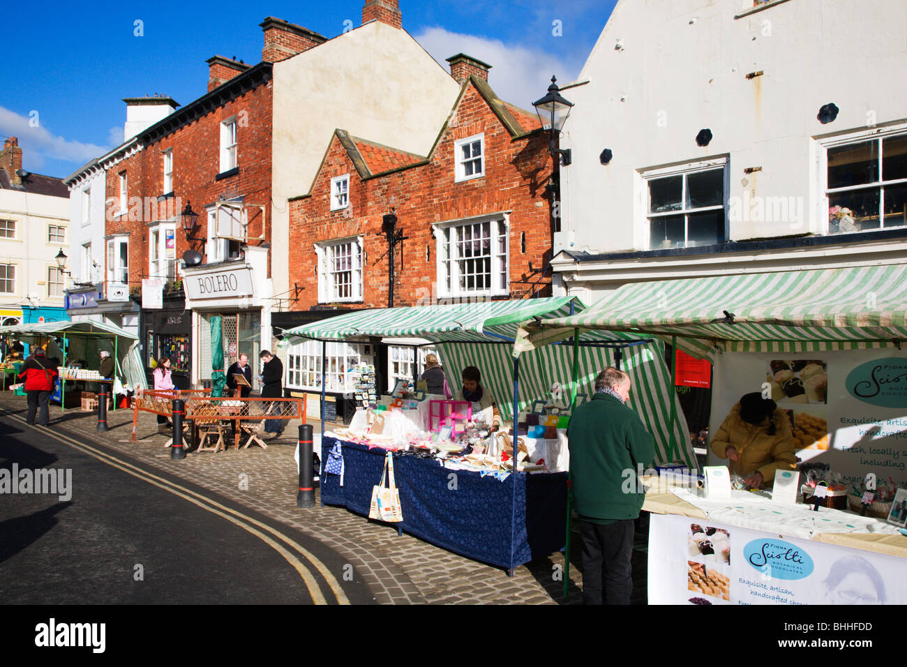 Monthly Farmers Market Knaresborough North Yorkshire England Stock ...