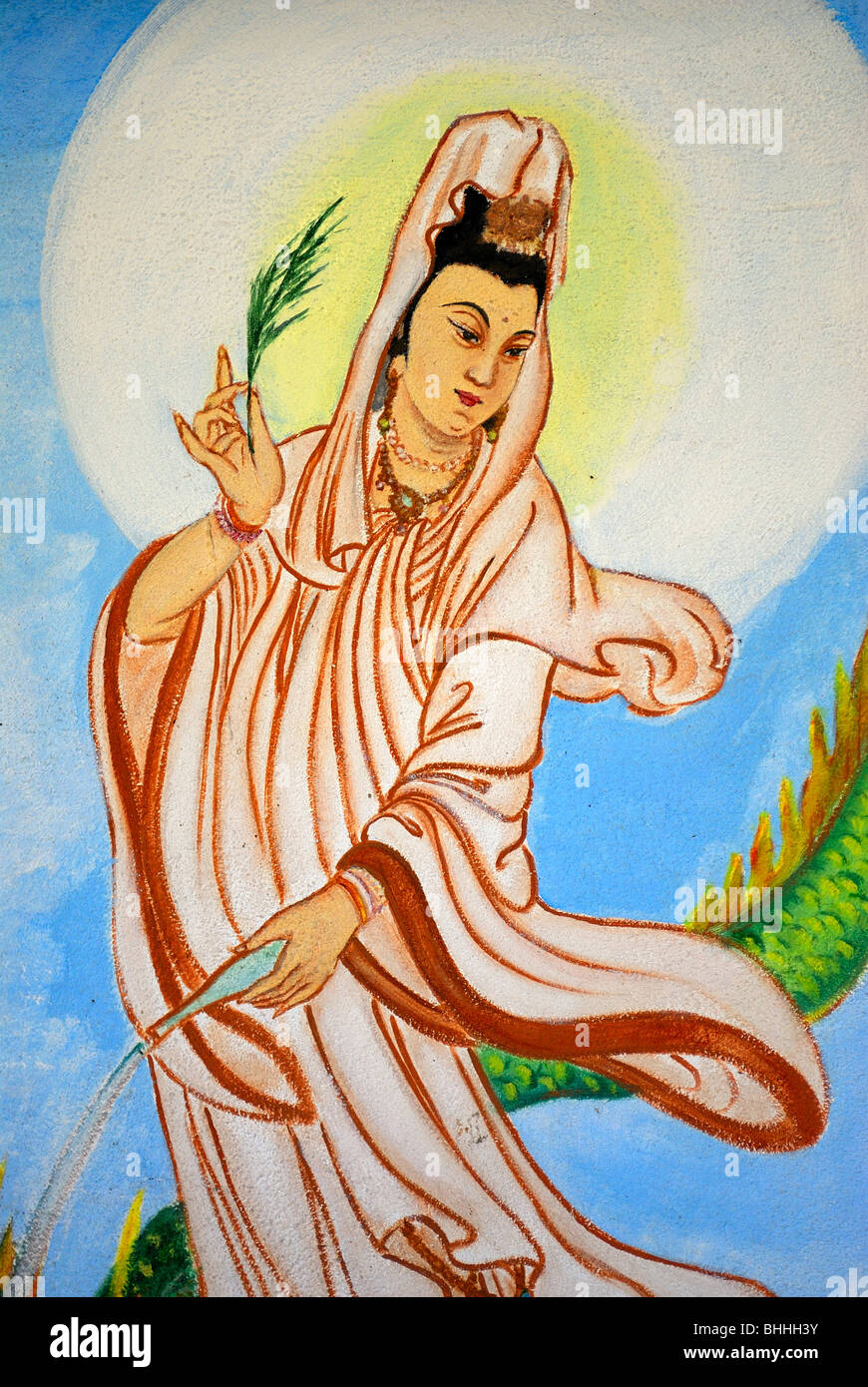 Buddha Art wall painting colorful who give a real message of ...