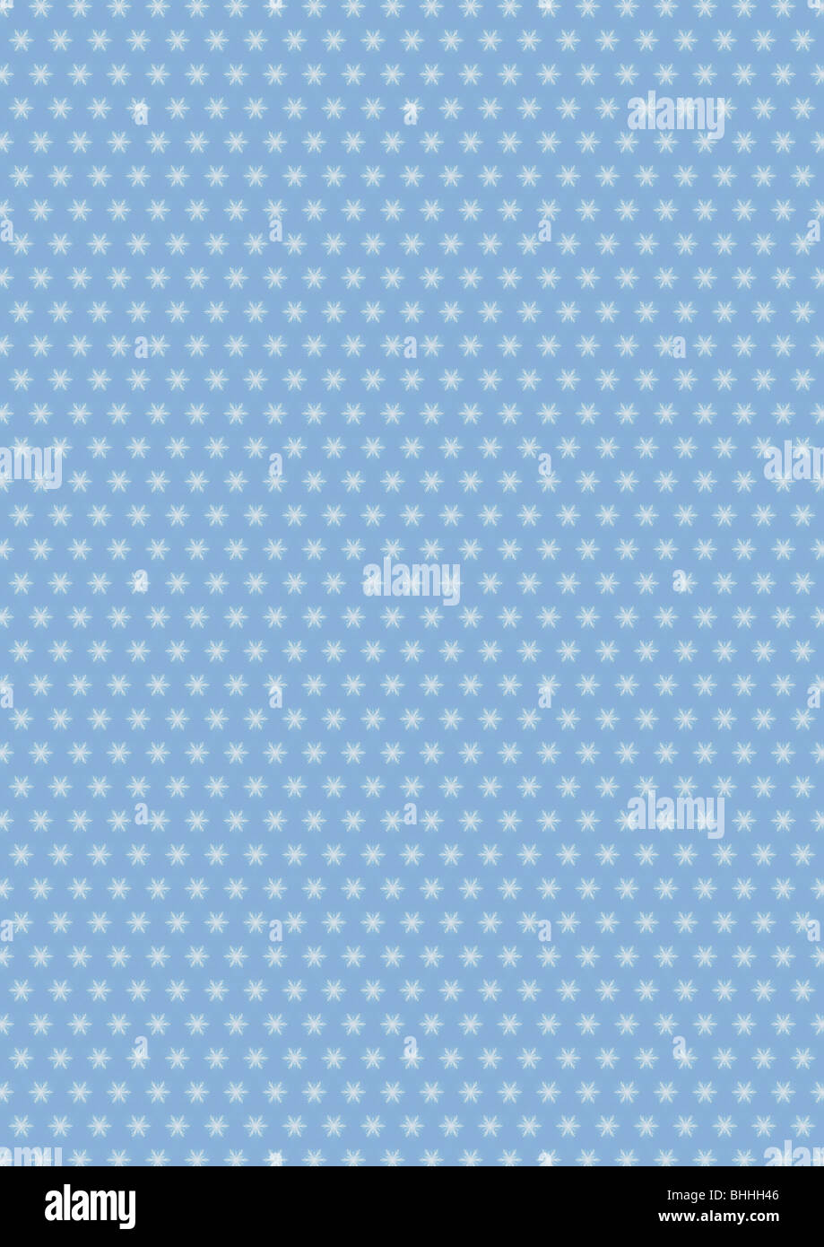 A sheet of paper with snowflakes in light blue and white Stock Photo ...