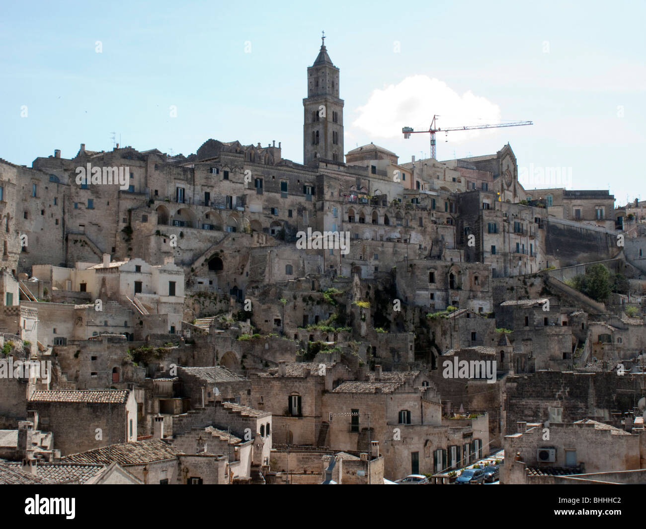 Matera, Puglia, Italy. Ancient town built into the rocks around the ...