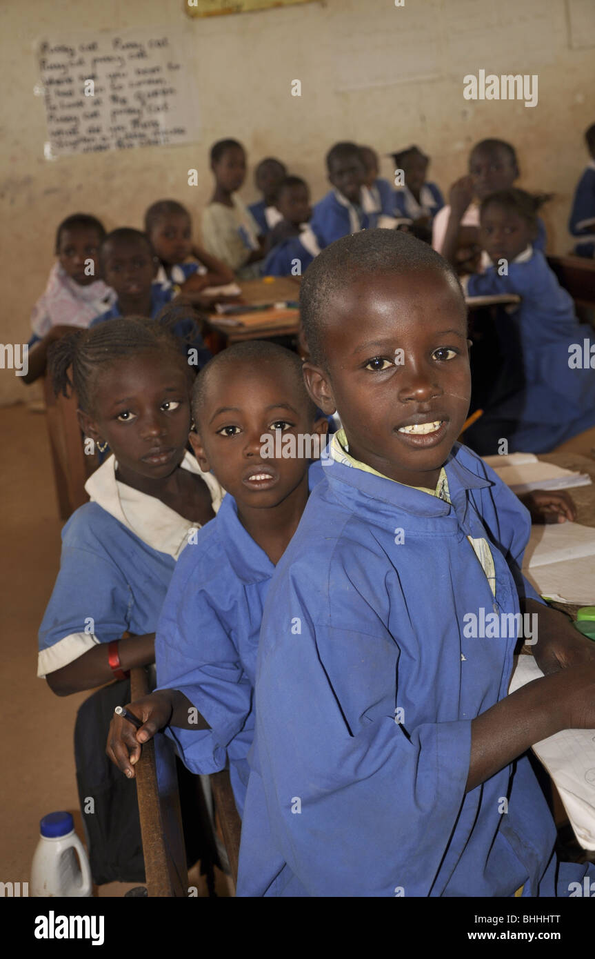 Priamary school in a vilage in The Gambia Stock Photo - Alamy