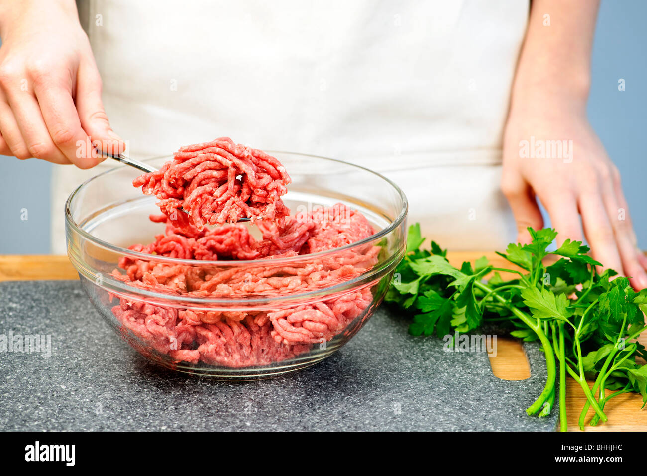 Ground beef hands hi-res stock photography and images - Alamy