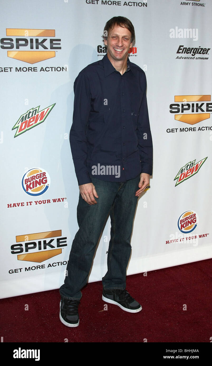 TONY HAWK SPIKE TV VIDEO GAME AWARDS 2009 DOWNTOWN LOS ANGELES CA USA ...