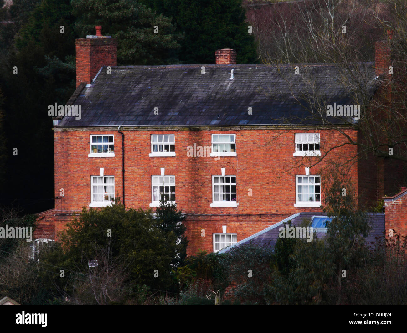 brick built house in countryside Stock Photo - Alamy