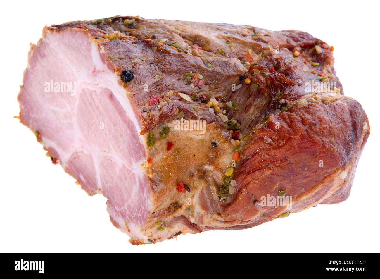 object on white - food Pork gammon Stock Photo - Alamy