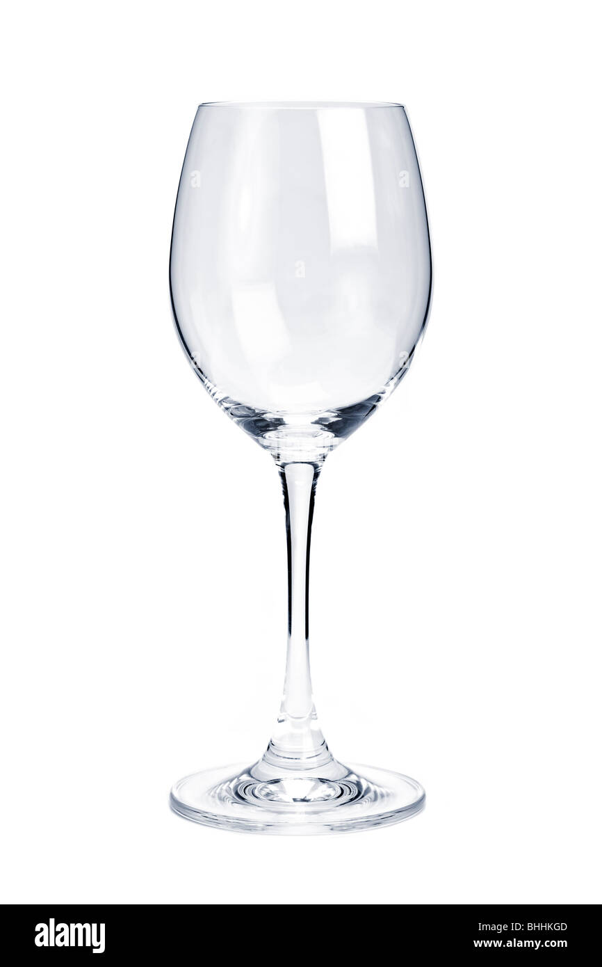Empty white wine glass isolated on white background Stock Photo - Alamy