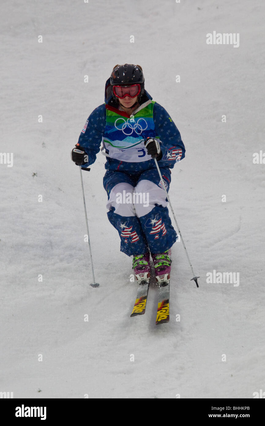 Hannah Kearney (USA) gold medal winner competing in the freestyle ...