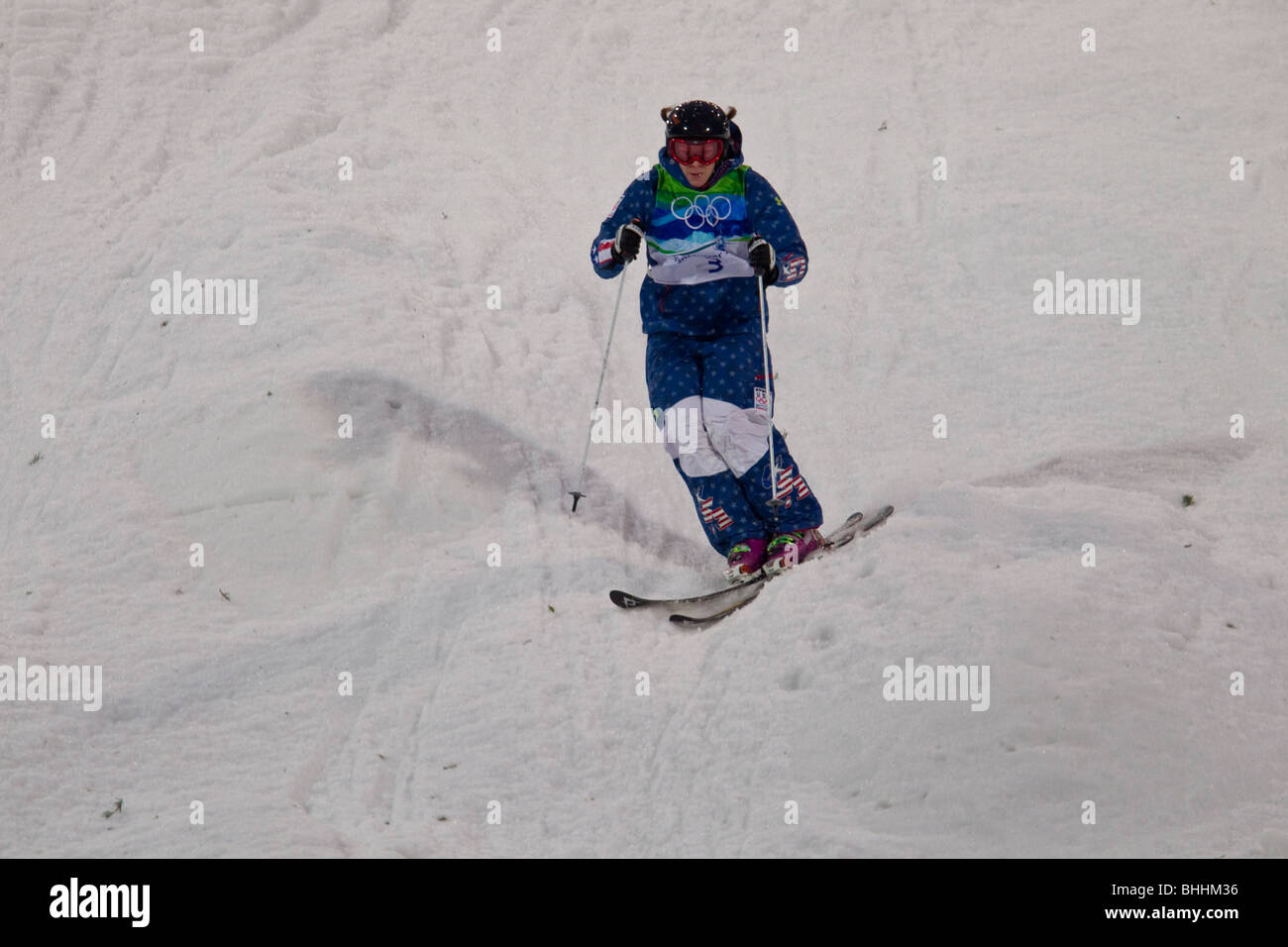 Hannah Kearney (USA) gold medal winner competing in the freestyle ...