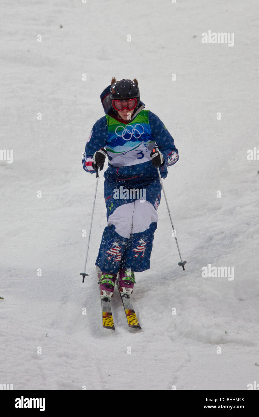 Hannah Kearney (USA) gold medal winner competing in the freestyle ...