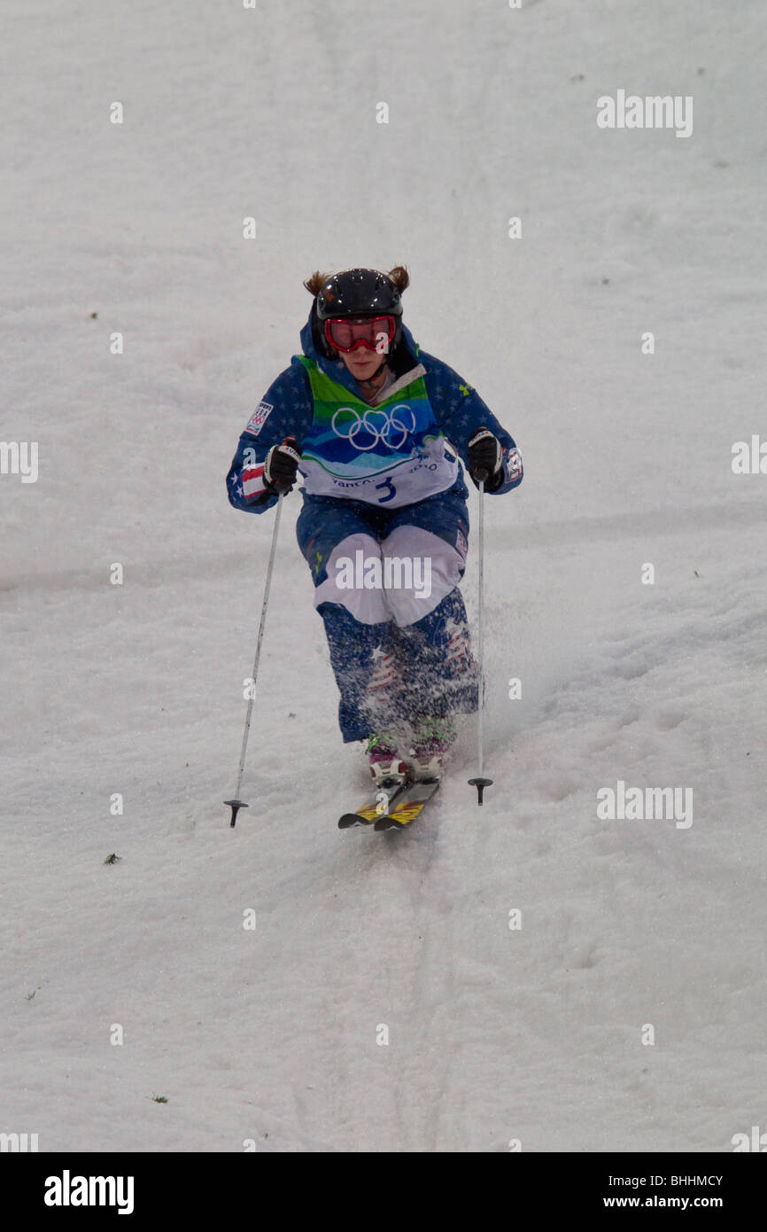 Hannah Kearney (USA) gold medal winner competing in the freestyle ...