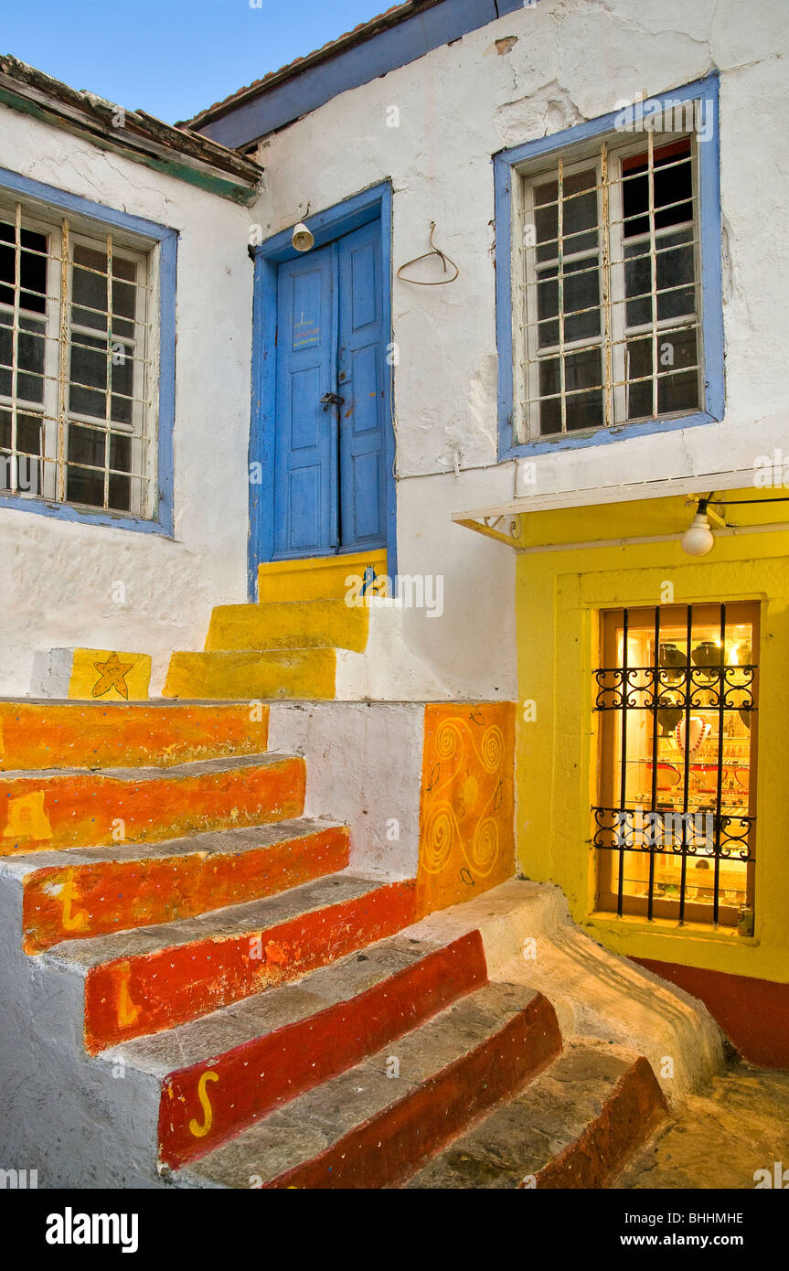 Local House at Symi Island, Greece, Mediterranean Stock Photo - Alamy