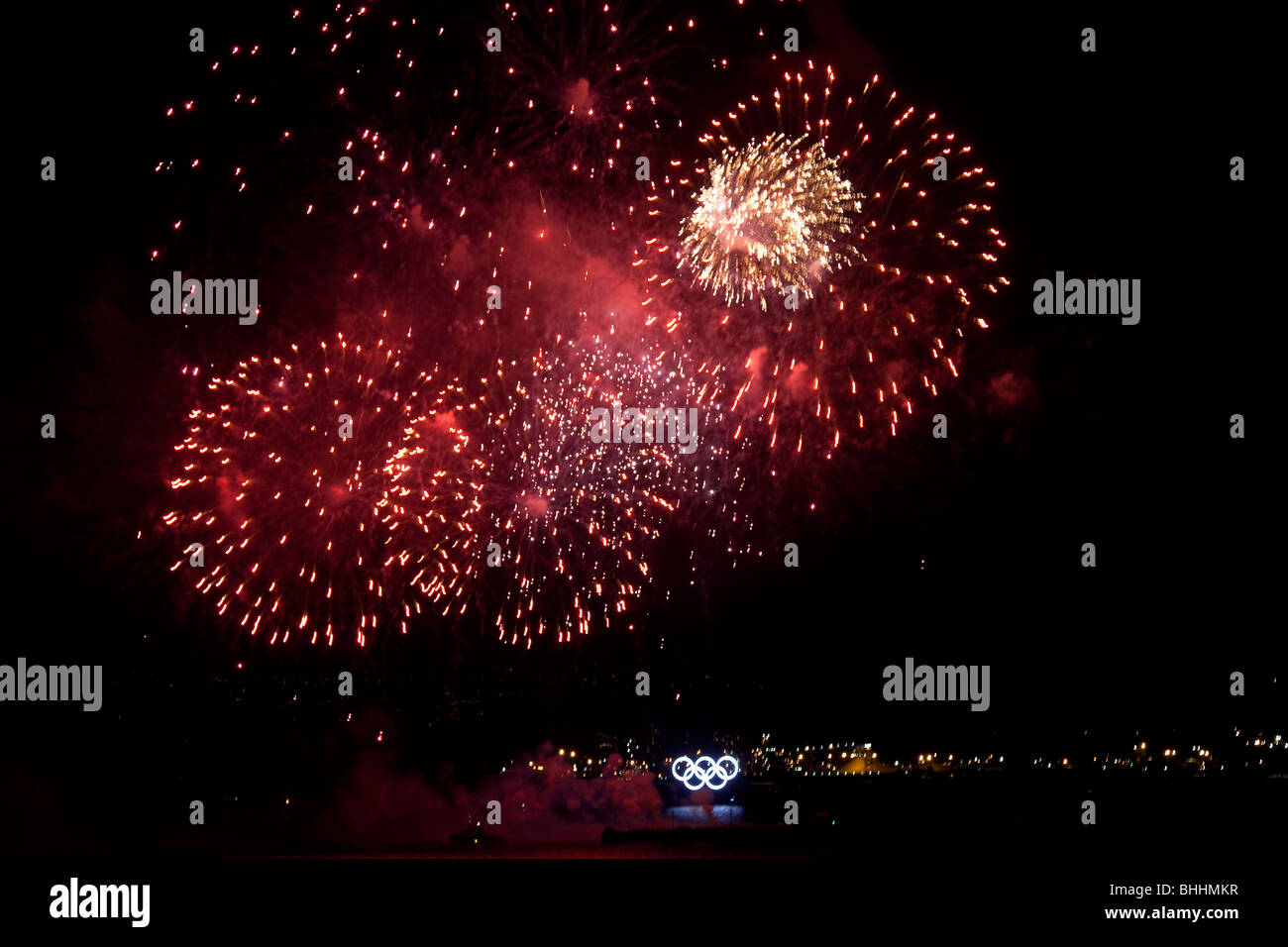Fireworks during the opening ceremony hi-res stock photography and ...