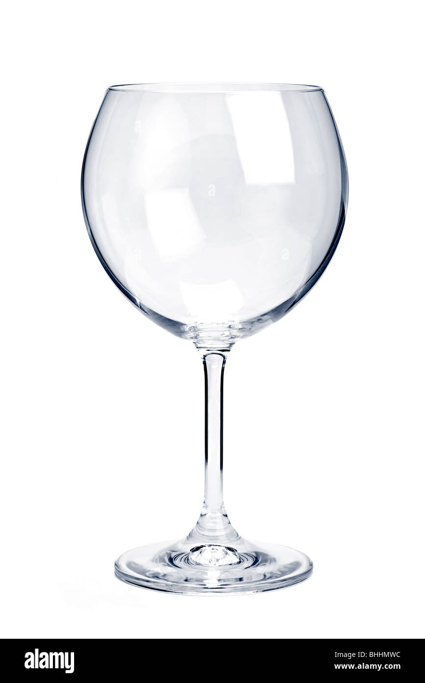Empty red wine glass isolated on white background Stock Photo - Alamy