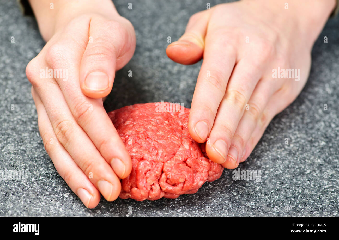 Patty forming hi-res stock photography and images - Alamy