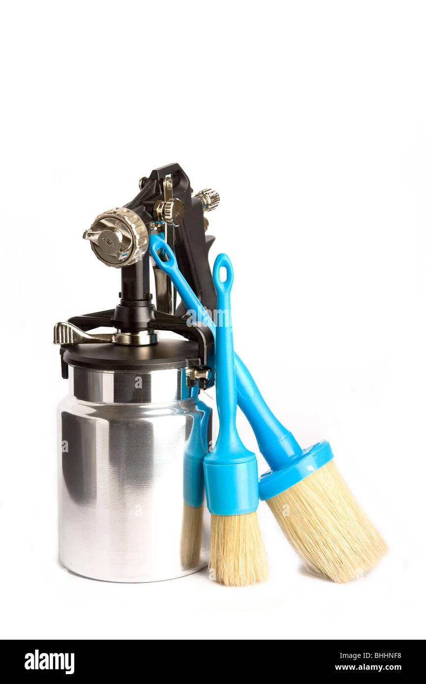 Spray gun paint Cut Out Stock Images & Pictures - Alamy