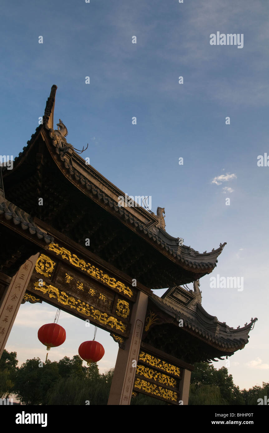 Traditional Chinese architecture of Zhouzhuang, Jiangsu province, China ...