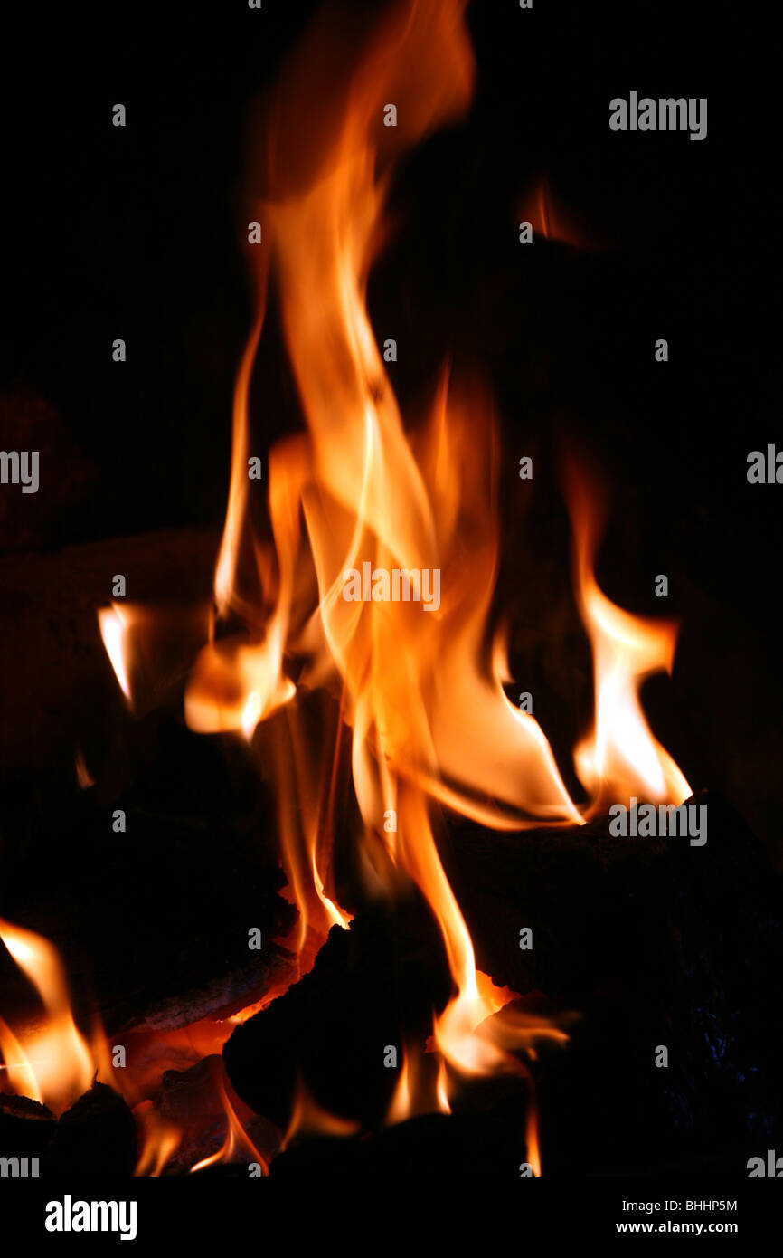 Open Fire in A Farm Cottage Stock Photo - Alamy