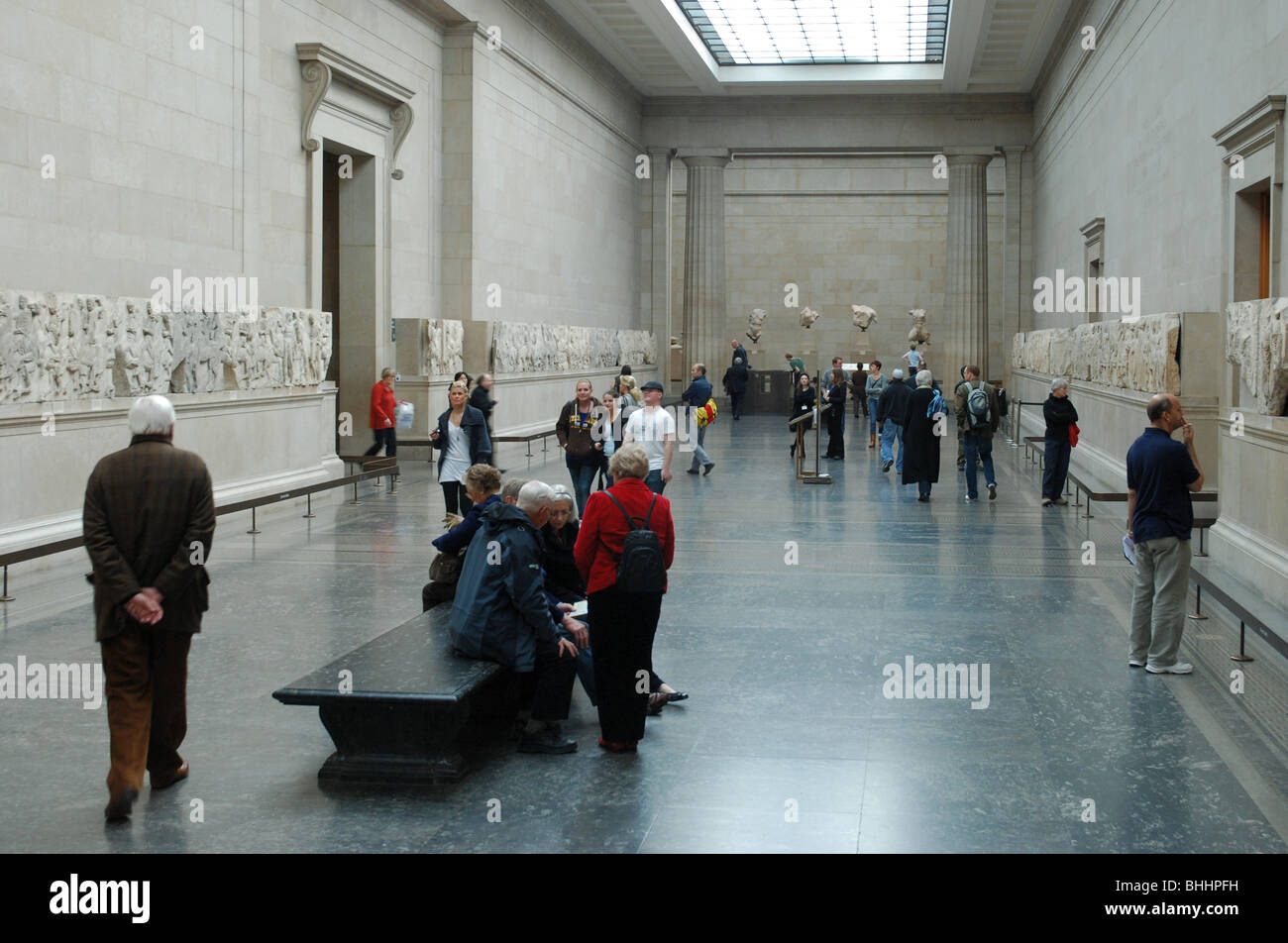 People viewing elgin marbles in hi-res stock photography and images - Alamy