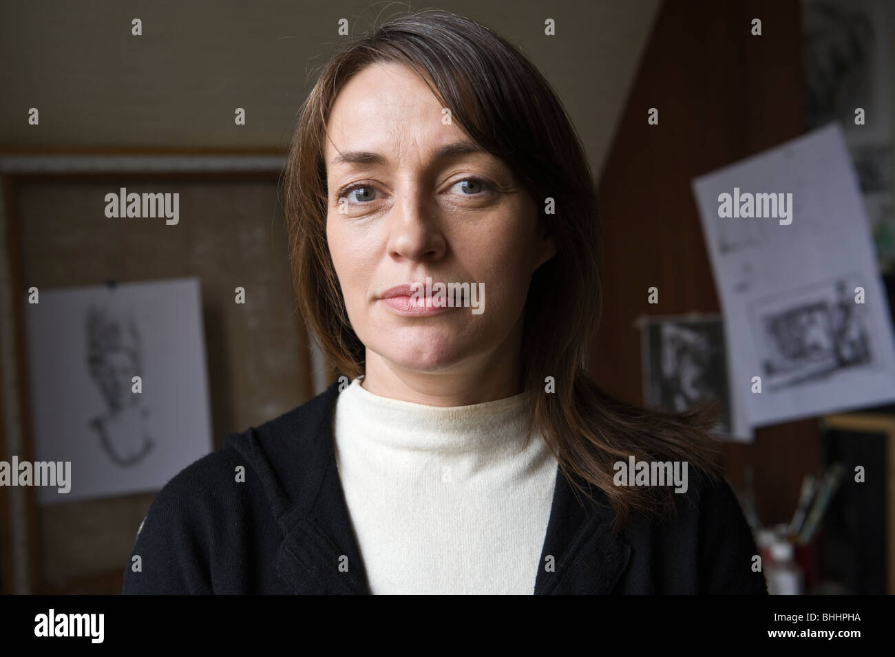 Scottish born Wales based artist Corrie Chiswell pictured in her ...