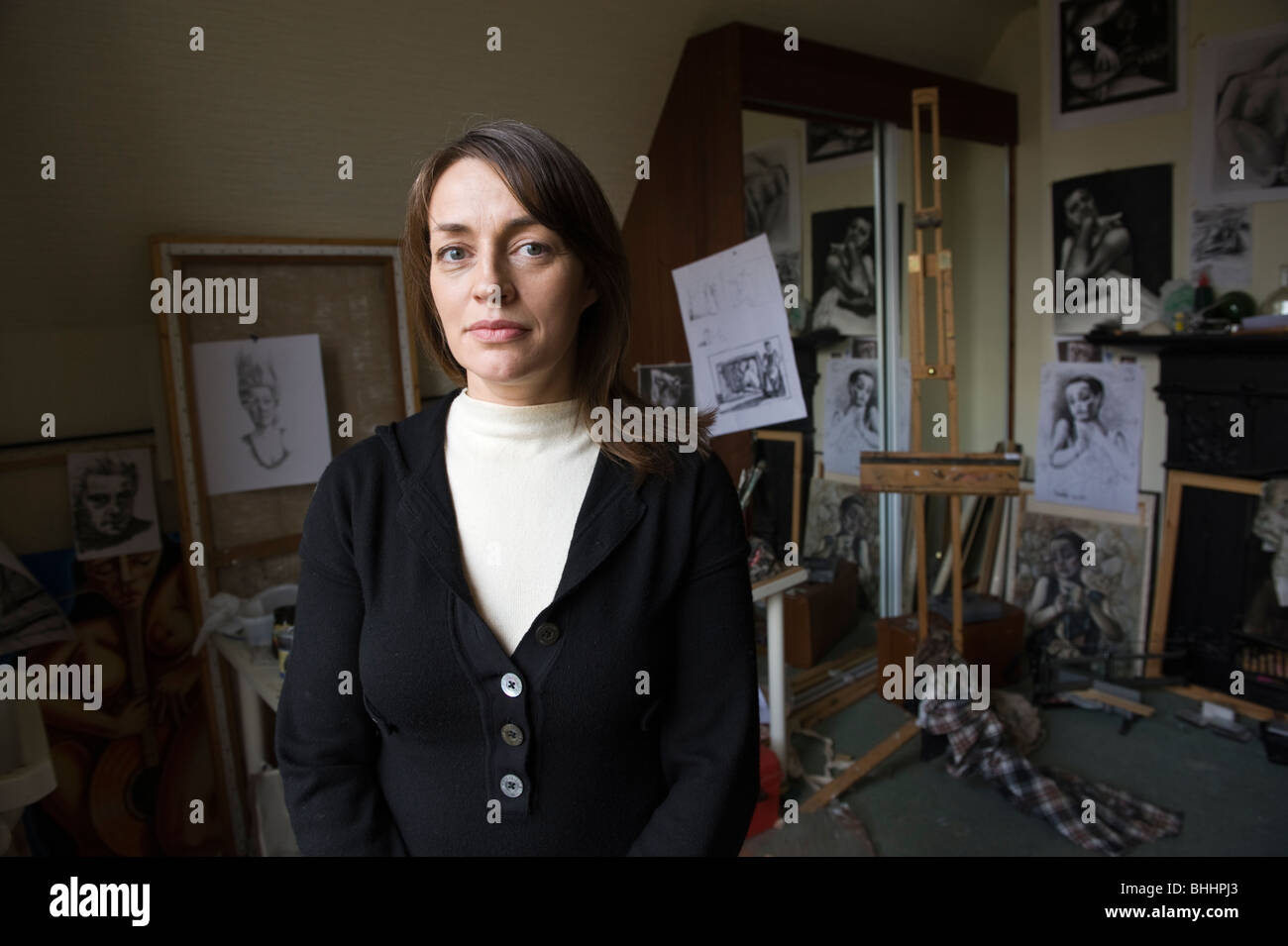 Scottish born Wales based artist Corrie Chiswell pictured in her ...
