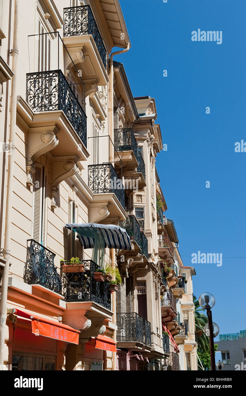 Window Balcony's on a Quiet Backstreet in Monte Carlo, Monaco Stock ...