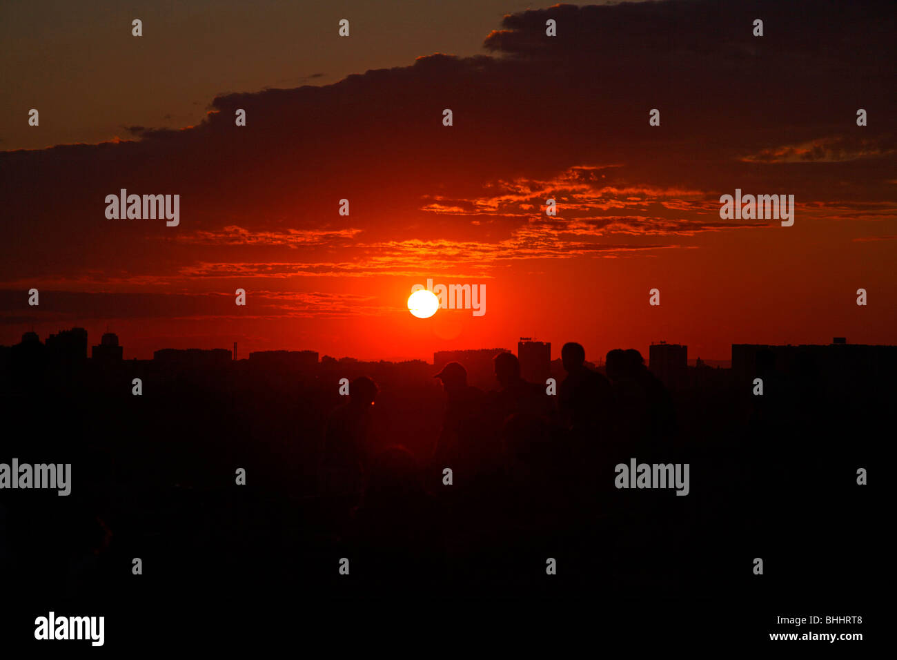 Belgrade Sunset, Serbia Stock Photo - Alamy