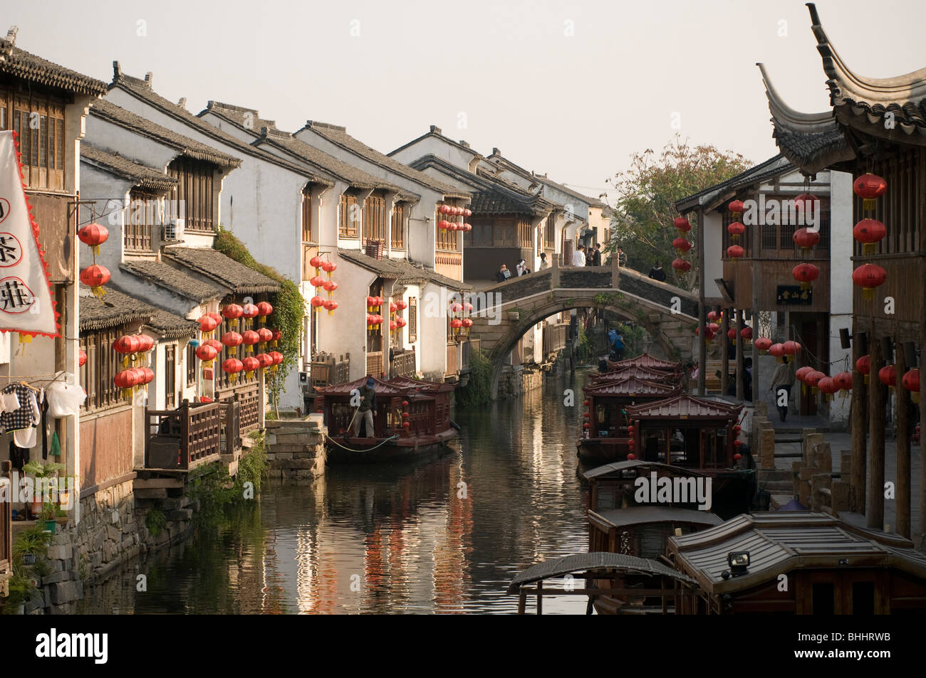 Historic water town area of Suzhou, Jiangsu province, China, Asia Stock ...
