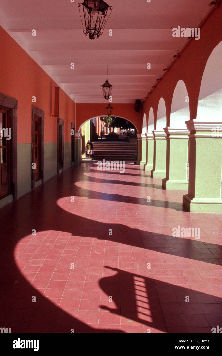 An arched hallway in Delores Hidalgo, Guanajuato, Mexico Stock Photo ...
