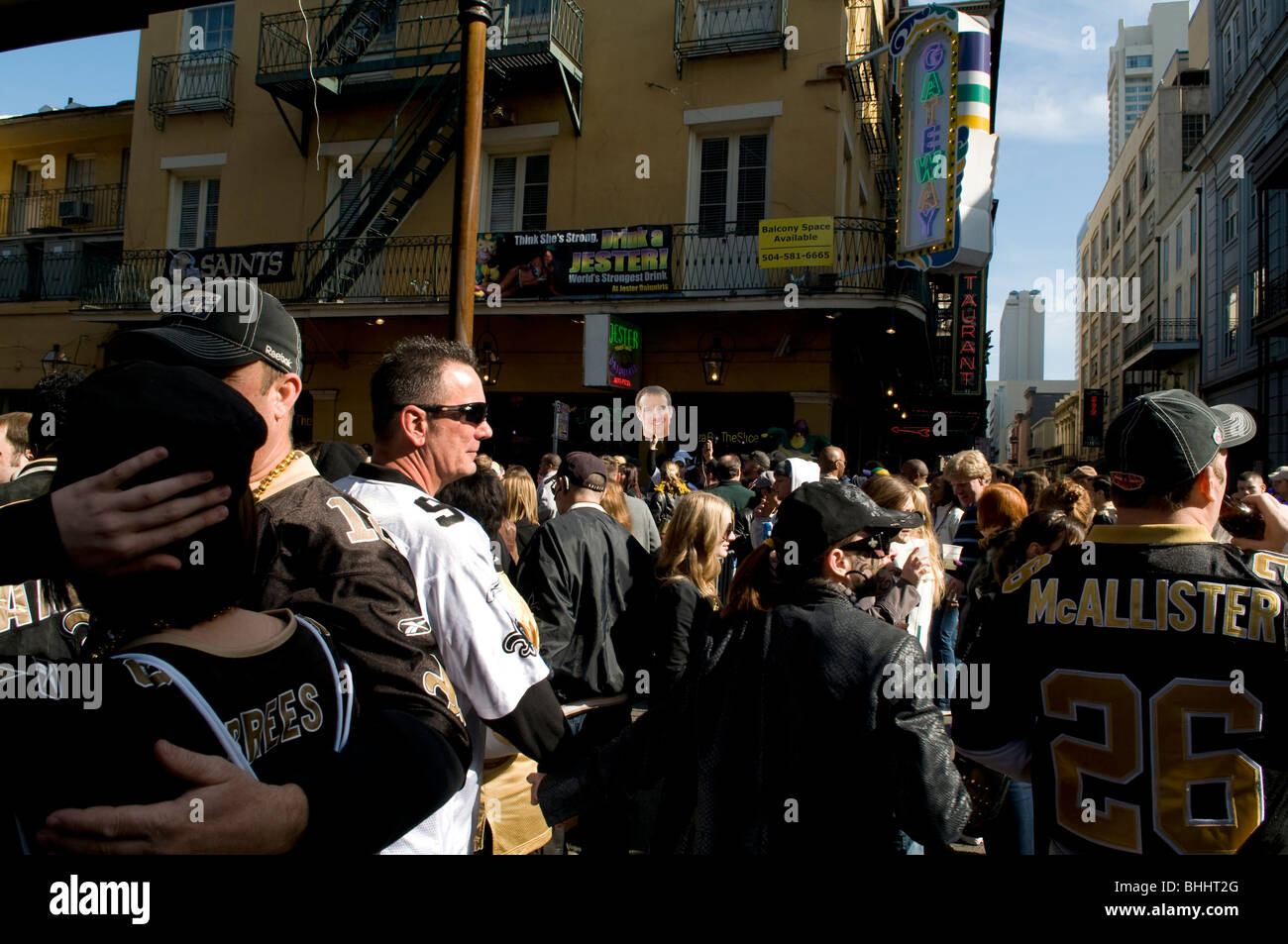 Fans in New Orleans, Louisiana, Saints Super Bowl XLIV Weekend/Sunday ...
