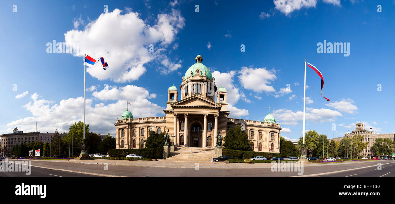 Belgrade, Panorama of Serbian Parliament Stock Photo - Alamy