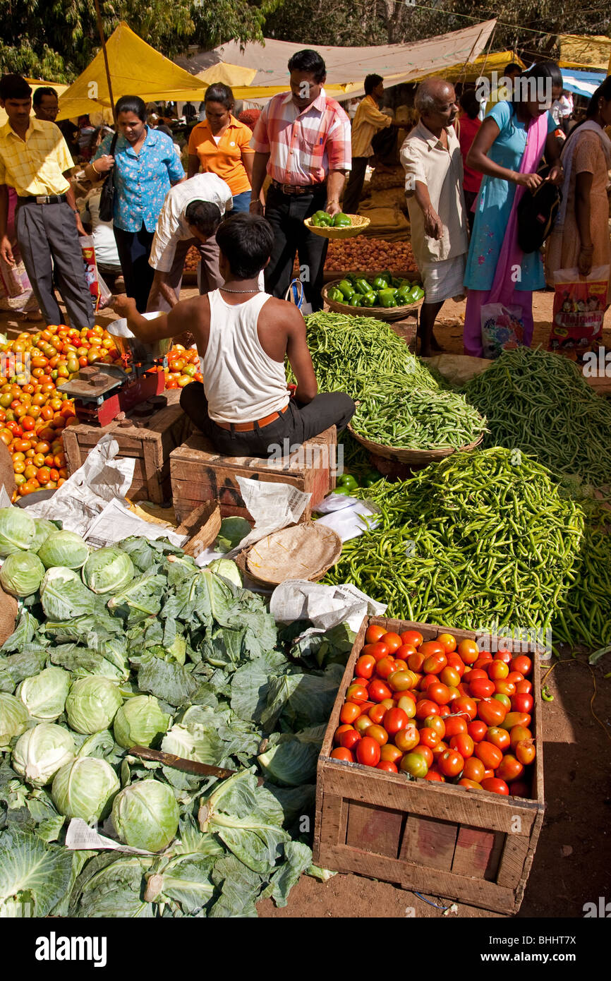 Vibrant Goan vegetable market at Palolem, India Stock Photo - Alamy