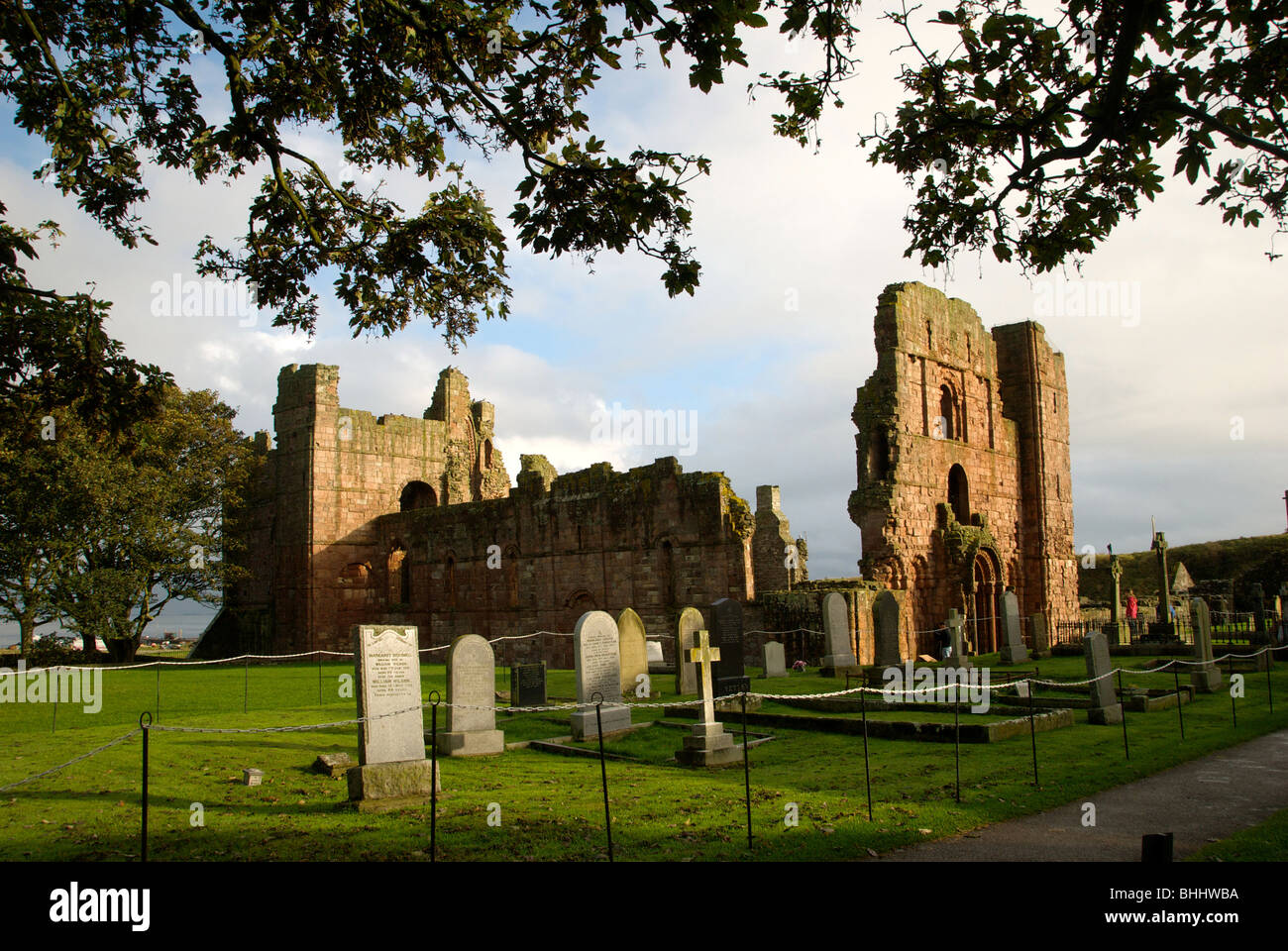 Holy Island Lindisfarne Northumbria Castle Priory Stock Photo - Alamy