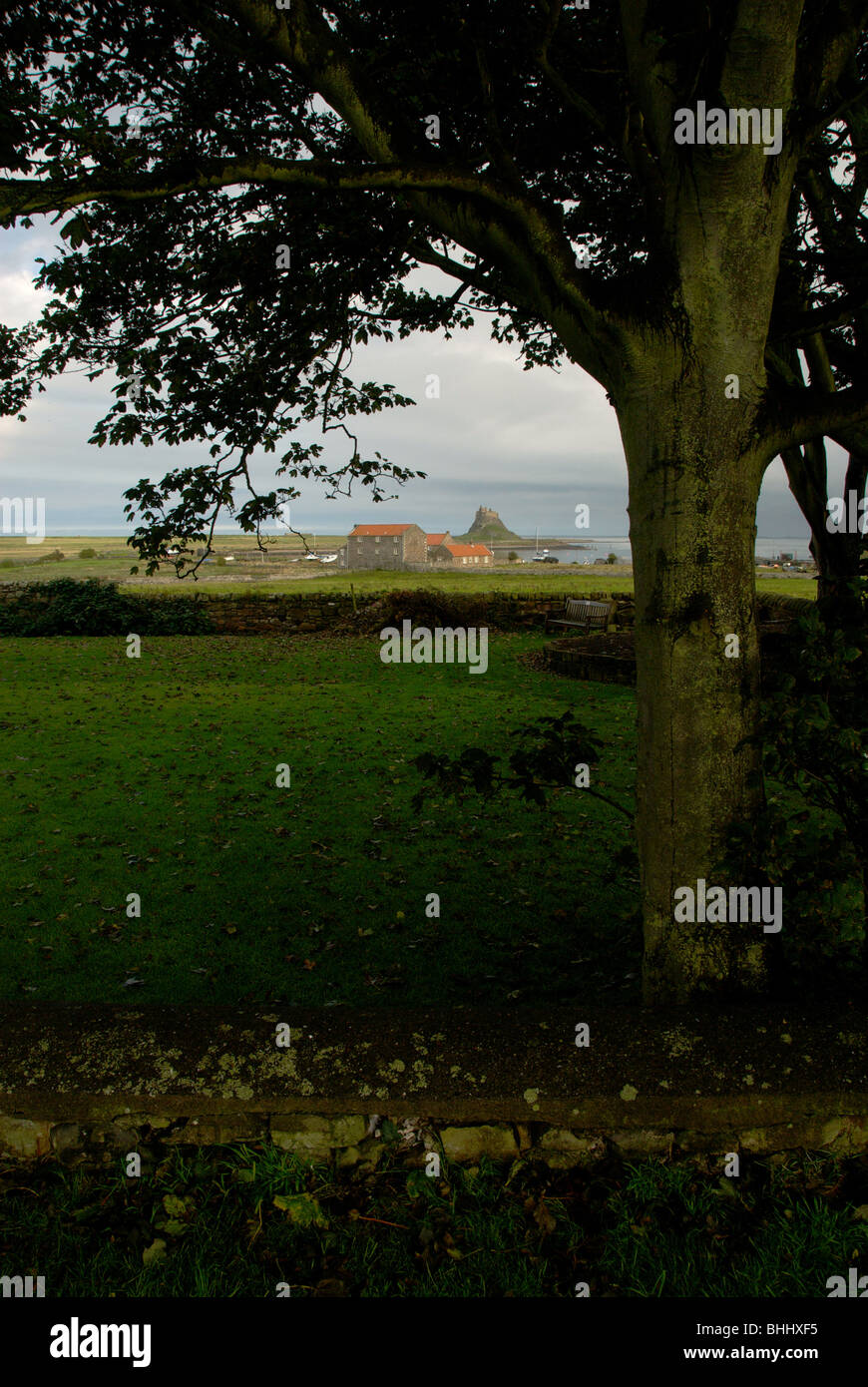 Holy Island Lindisfarne Northumbria Castle Priory Stock Photo - Alamy