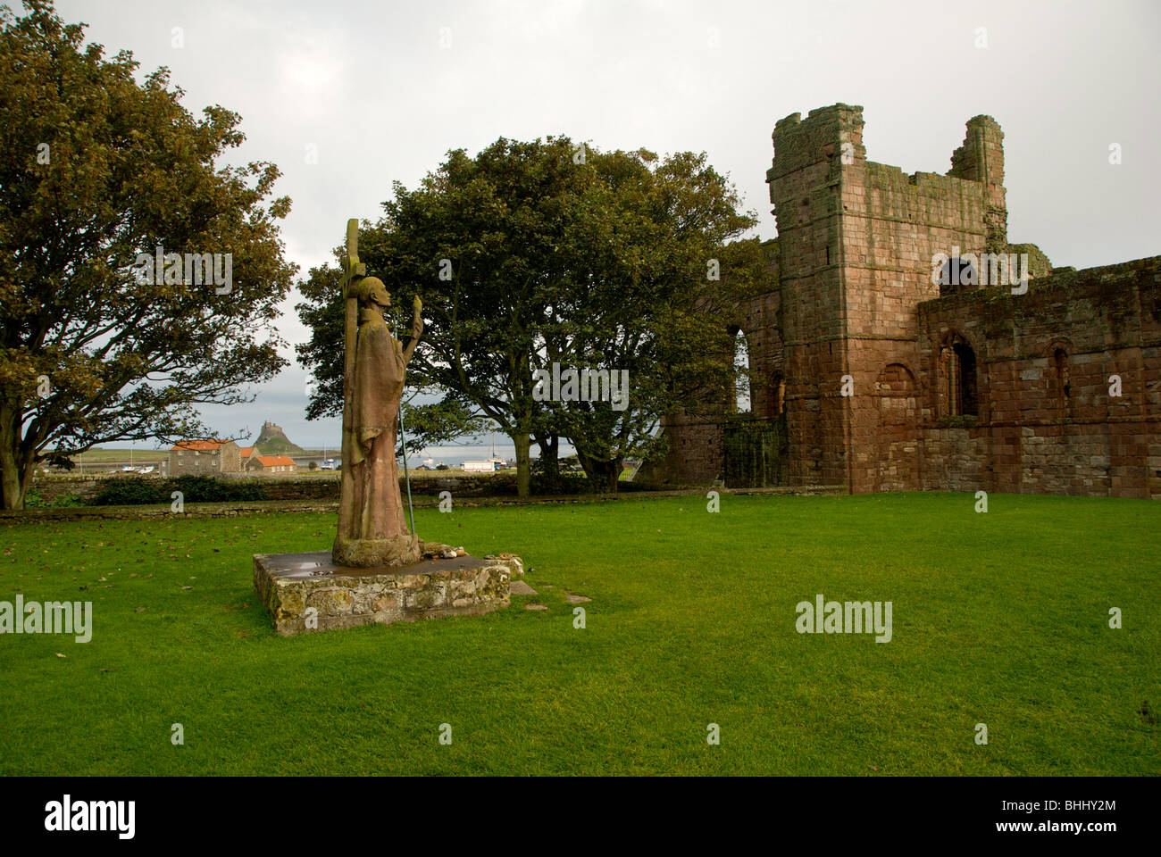 Holy Island Lindisfarne Northumbria Castle Priory Stock Photo - Alamy