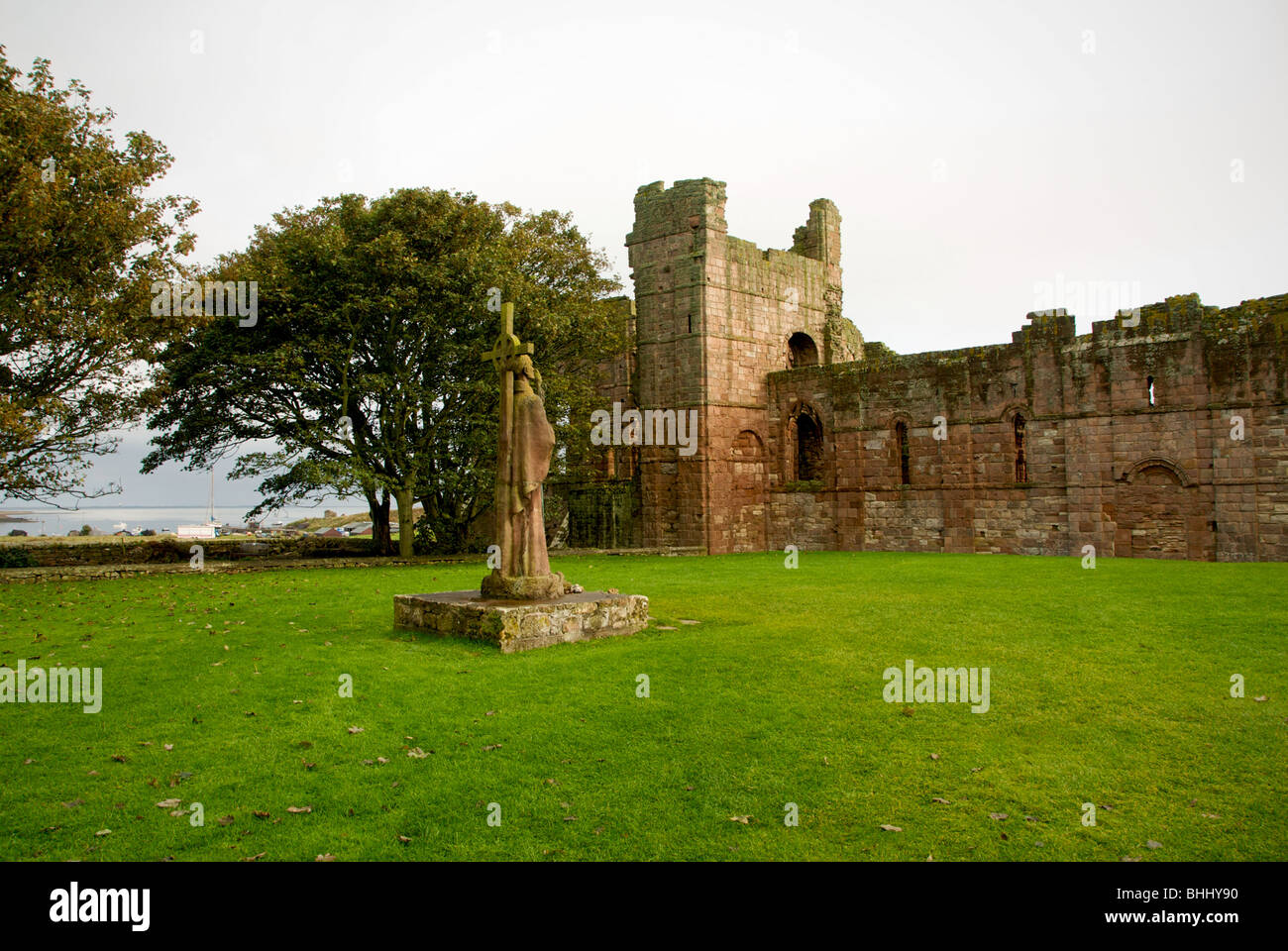 Holy Island Lindisfarne Northumbria Castle Priory Stock Photo - Alamy