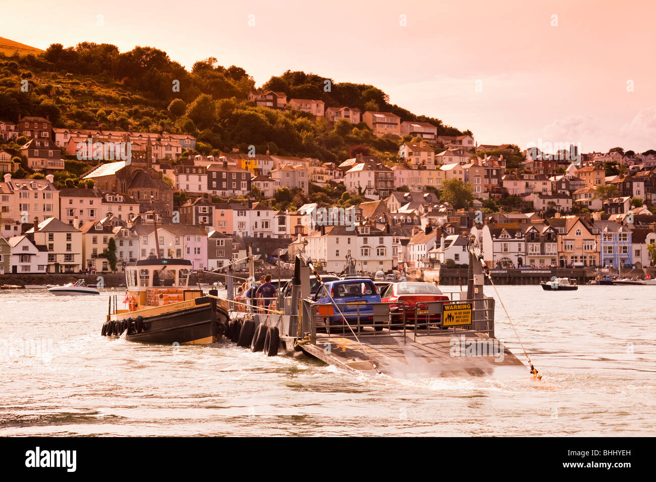 The Historic Lower Ferry travelling between Bayard's Cove and Kingswear ...