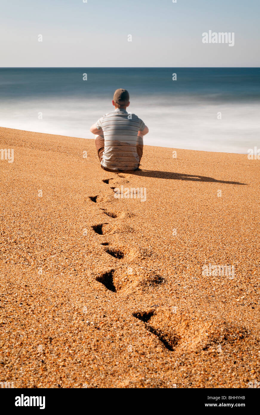 Watching sea from beach on hi-res stock photography and images - Alamy