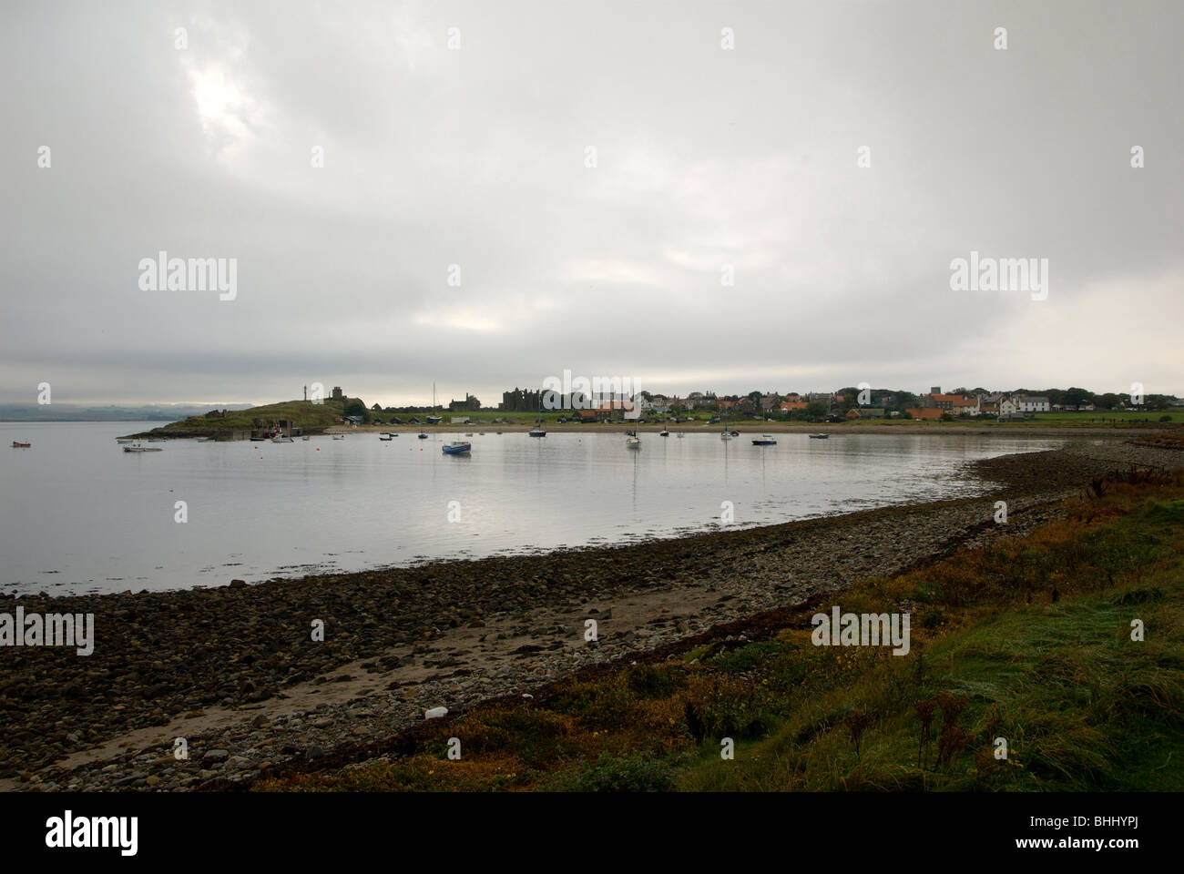 Holy Island Lindisfarne Northumbria Castle Priory Stock Photo - Alamy